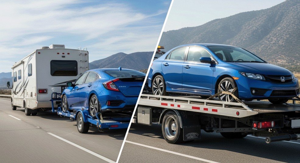 Difference between Flat Towing and Flatbed - 75 Towing And Recovery